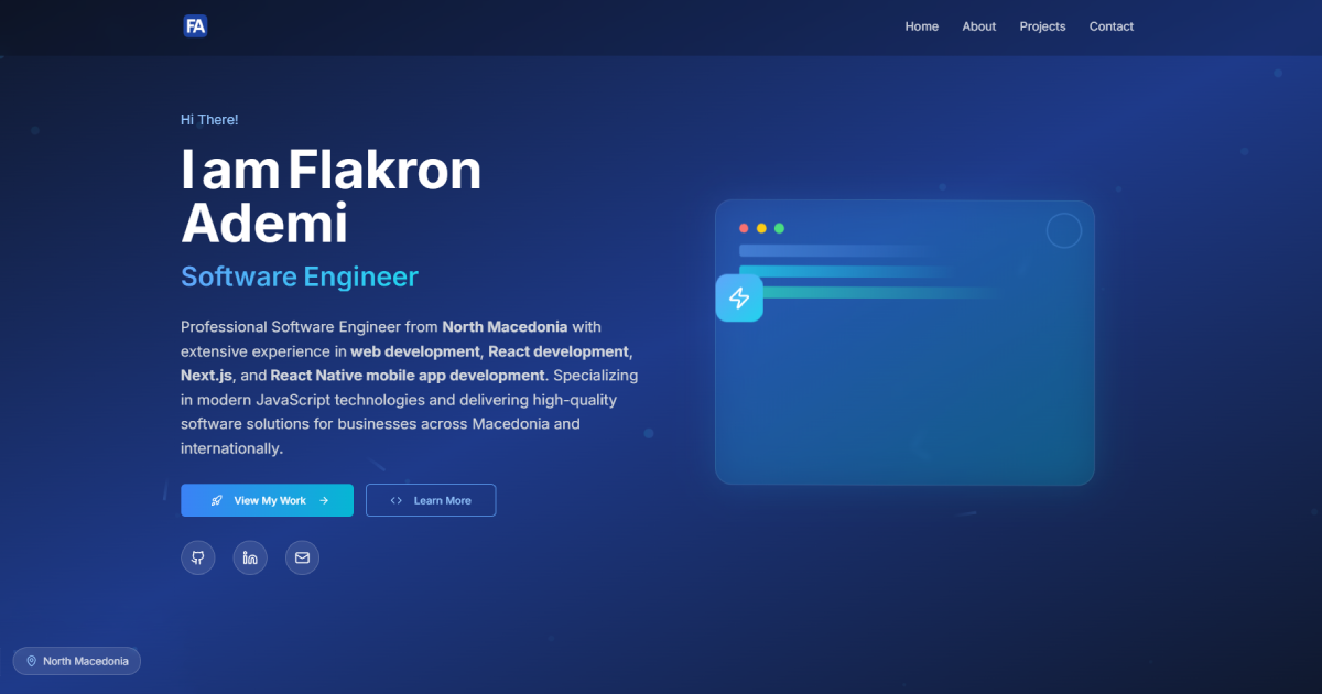Flakron Ademi - Software Engineer & Web Developer in North Macedonia